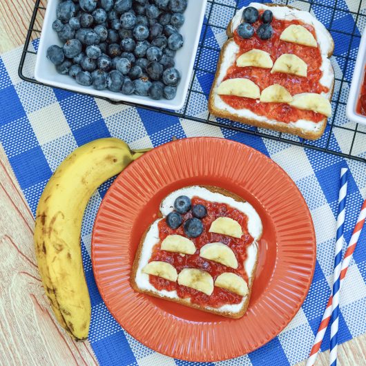 American Flag Toast Recipe | Peanut Allergy Mom